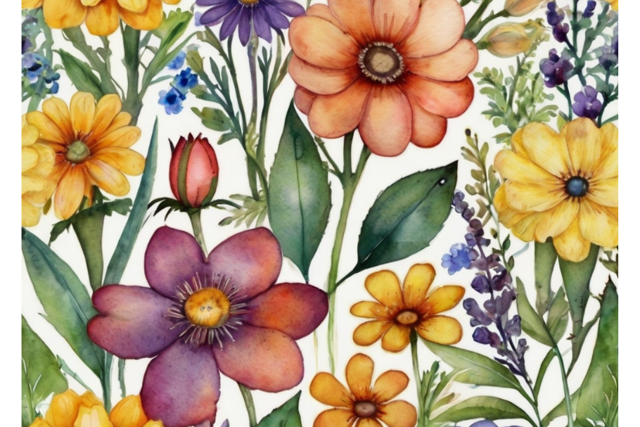 Watercolor Garden Flowers By Bob Samy On Dribbble