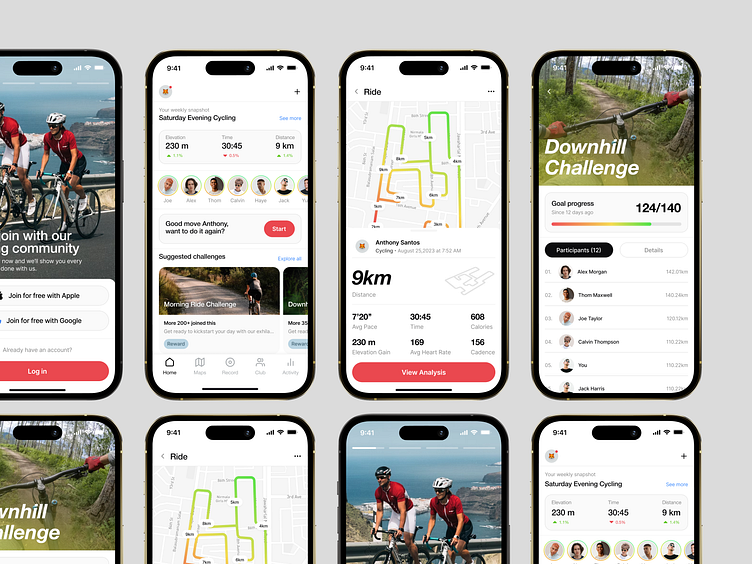 Cycling Tracking App by Nija Works on Dribbble