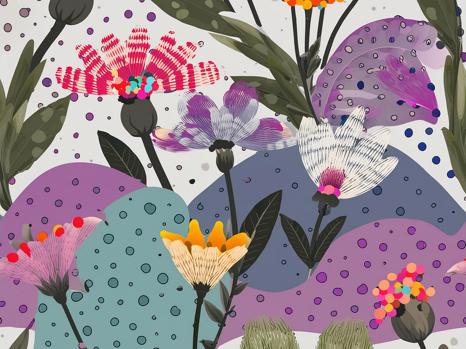 Groovy Surface Pattern Design by Mama Sass on Dribbble