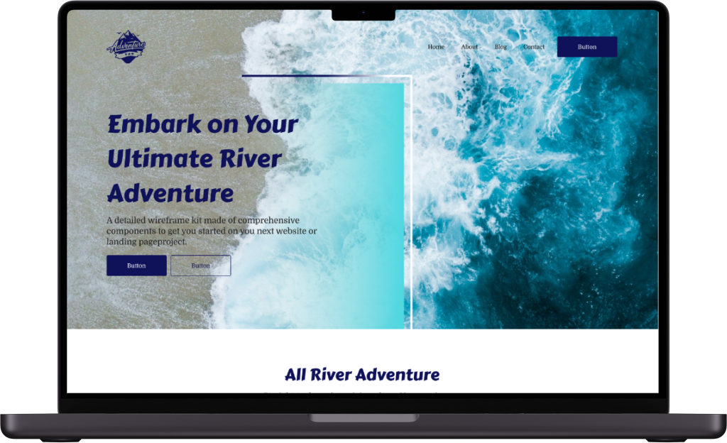 Exciting River Adventure Landing Page UI Design by systazone solution ...