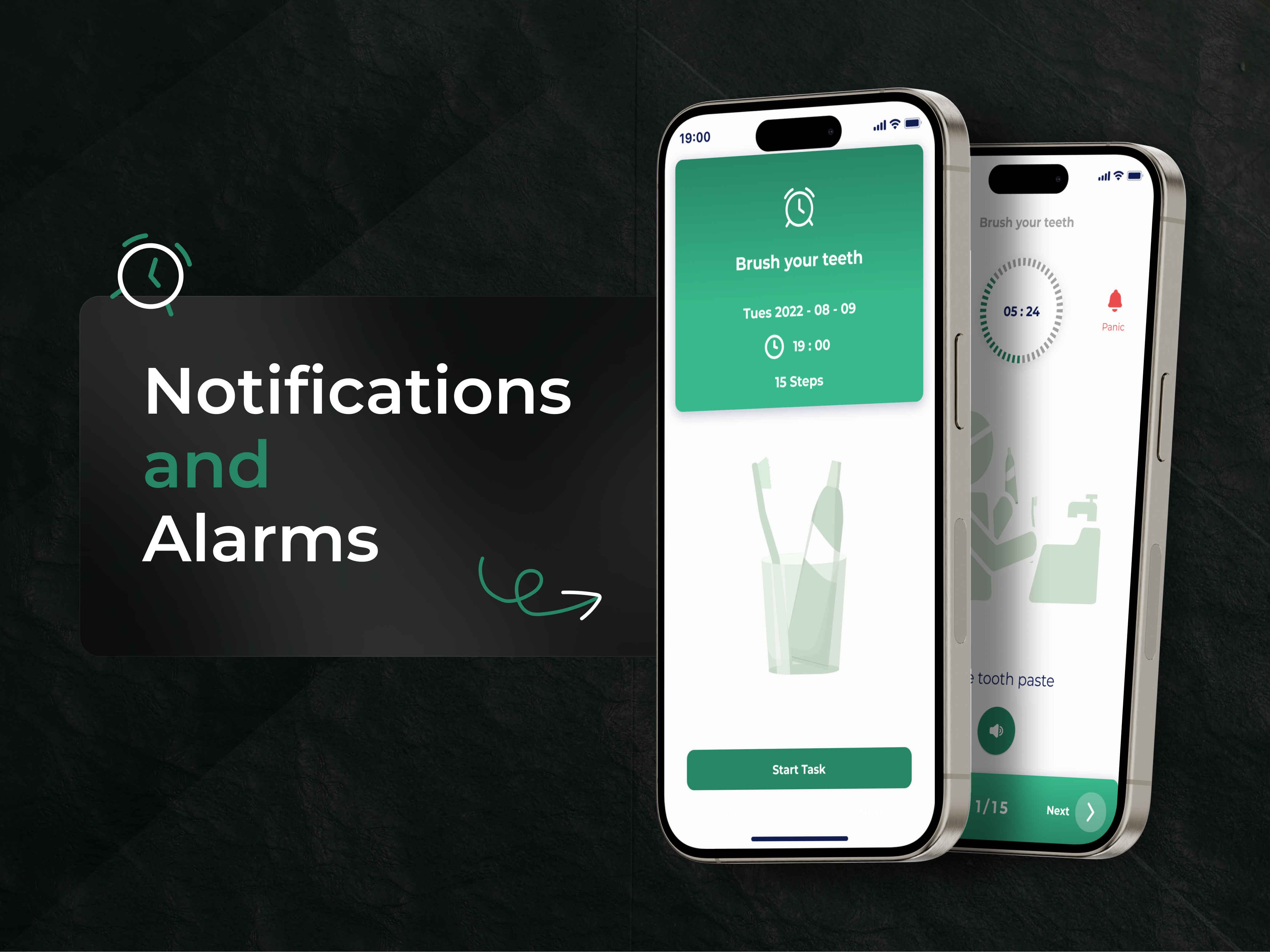 Notifications and alarms by brigit_dev on Dribbble