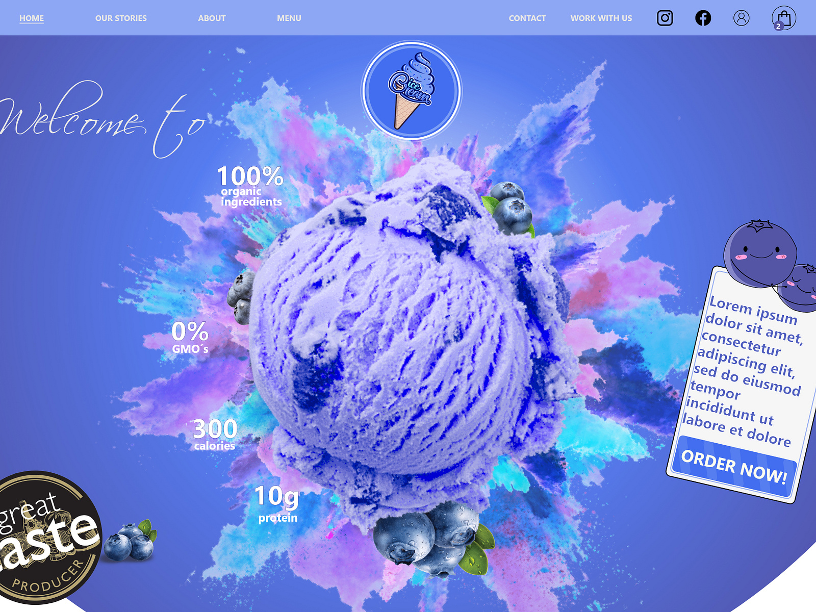 Cool & Creamy! Ice Cream App UI Design mockup (link below) by Ricky on ...