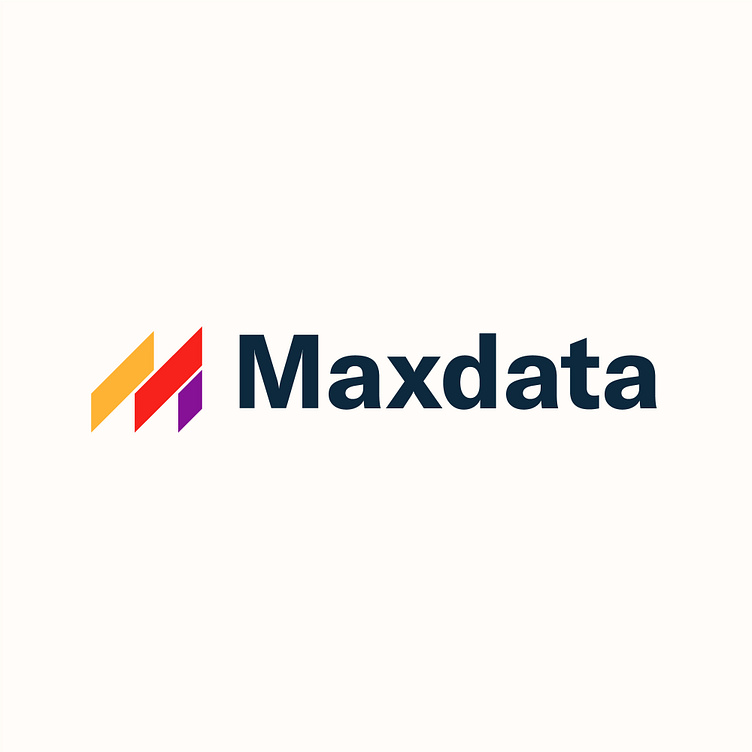Maxdata logo design (unused) by Mohammad Sohel on Dribbble