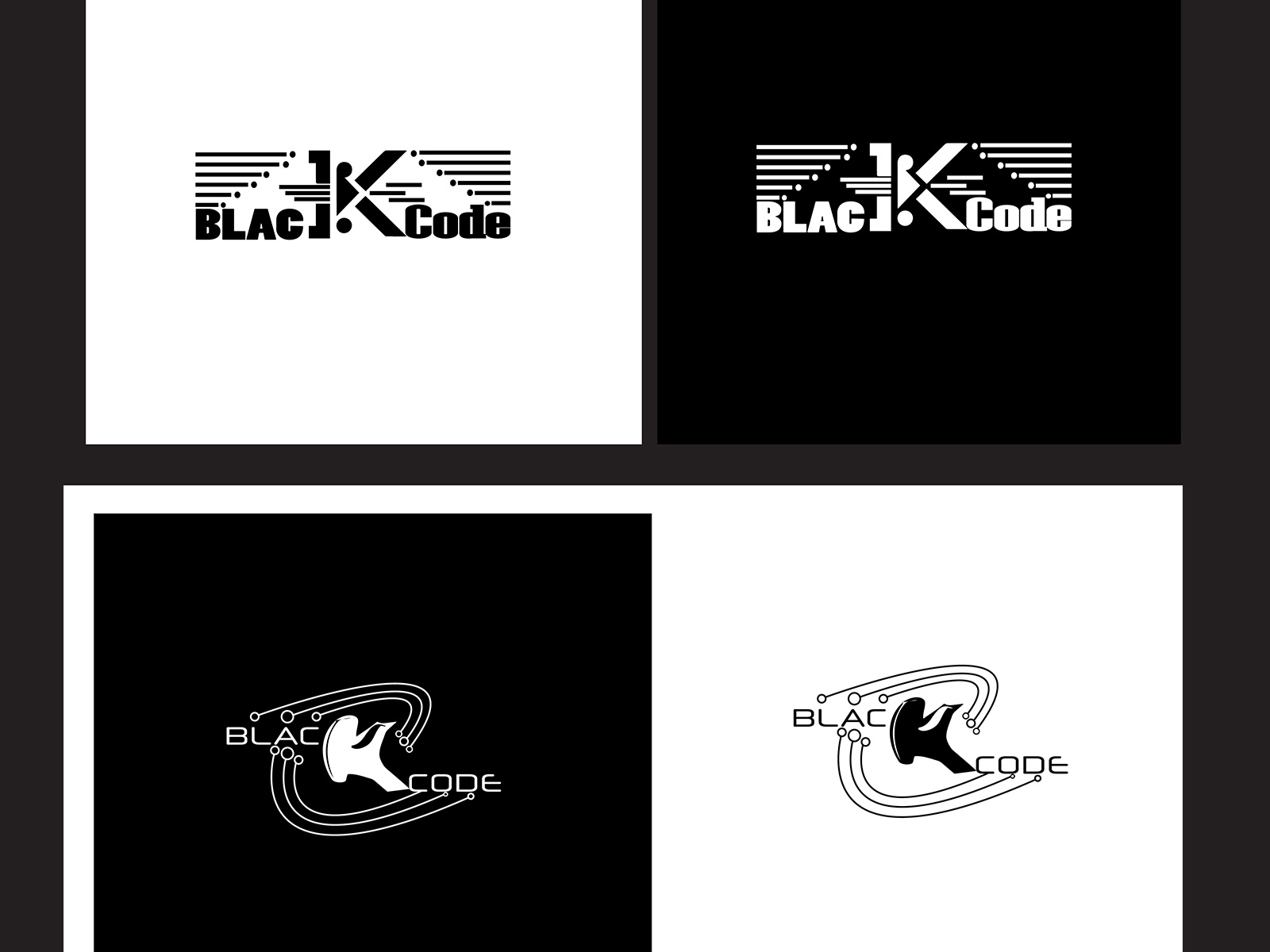 Blackcode Minimalist logo by Johirul Islam on Dribbble