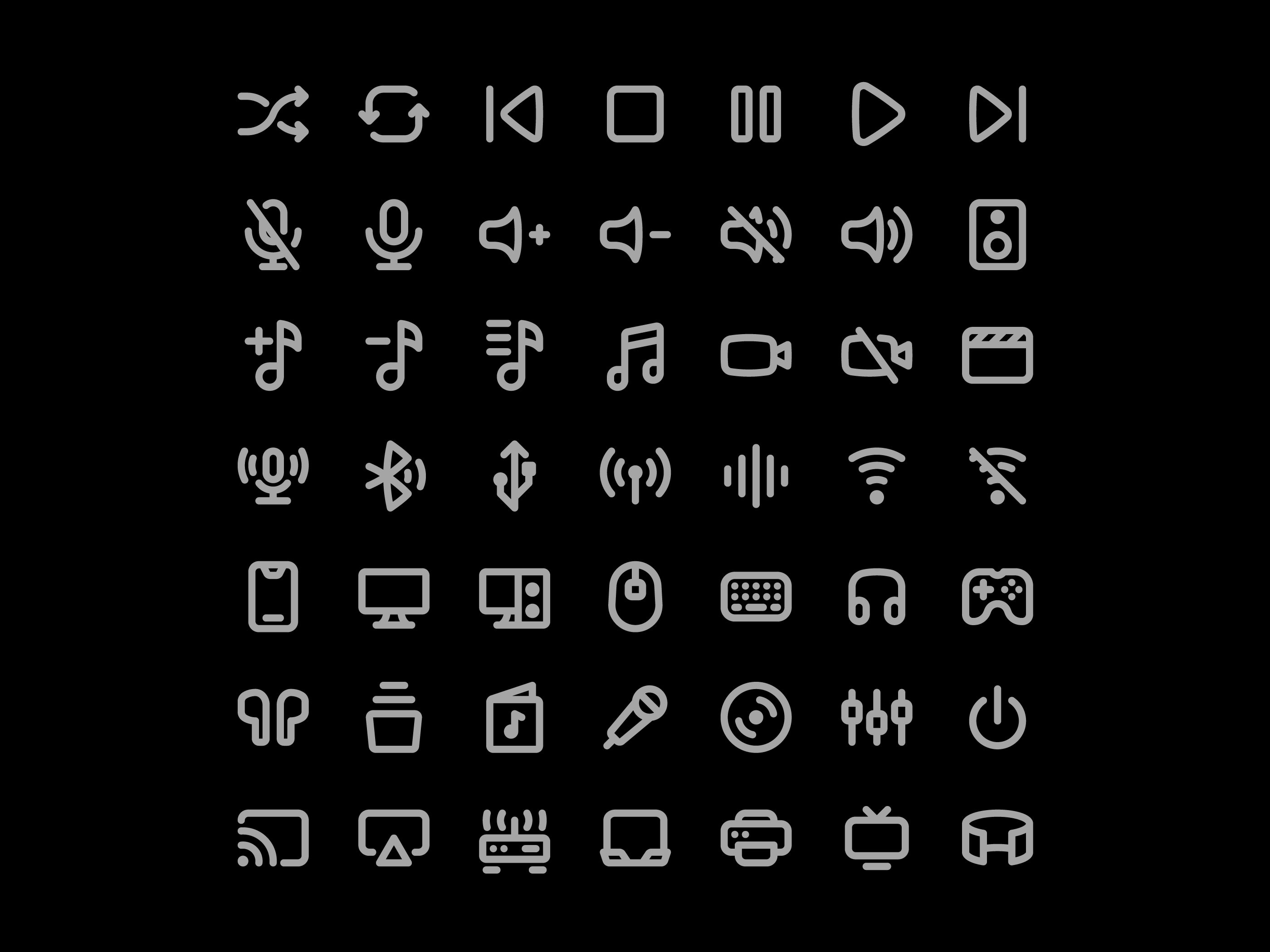 Media & Devices Icons by Skena Grafis on Dribbble