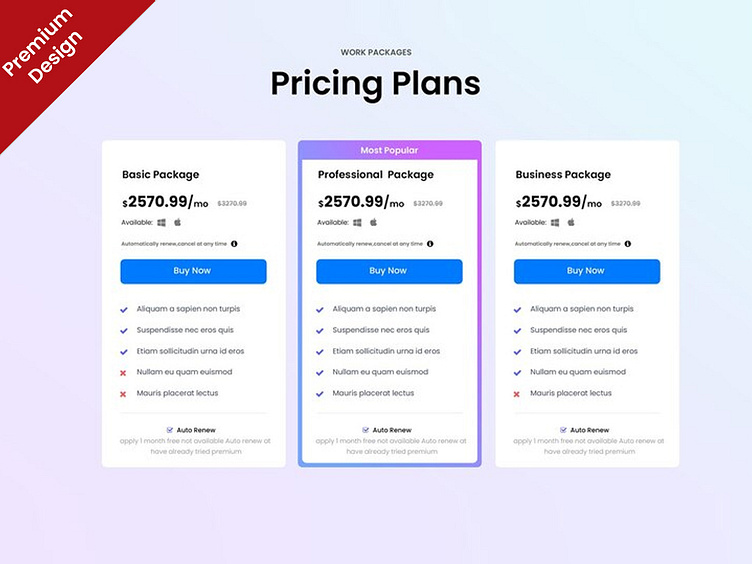 Creative price table design and trending price design by Kaliraj on ...