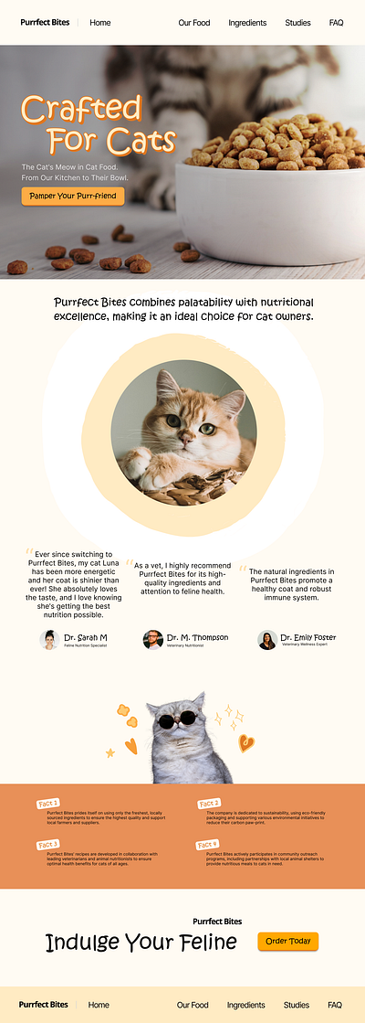 Cat Food Business Landing Page Design Figma by Paula Beatriz De Claro ...
