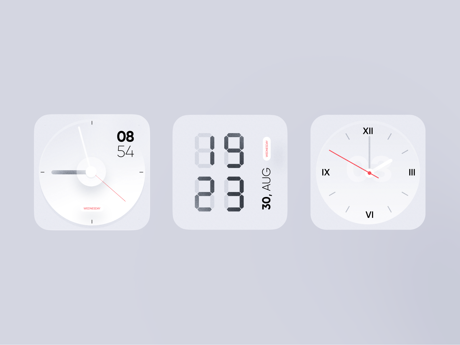 Clock Widget by Afshin T2Y for Piqo Studio on Dribbble