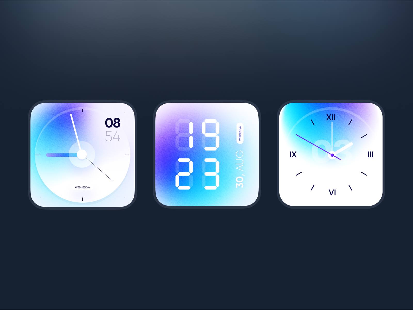Clock Widget by Afshin T2Y for Piqo Studio on Dribbble