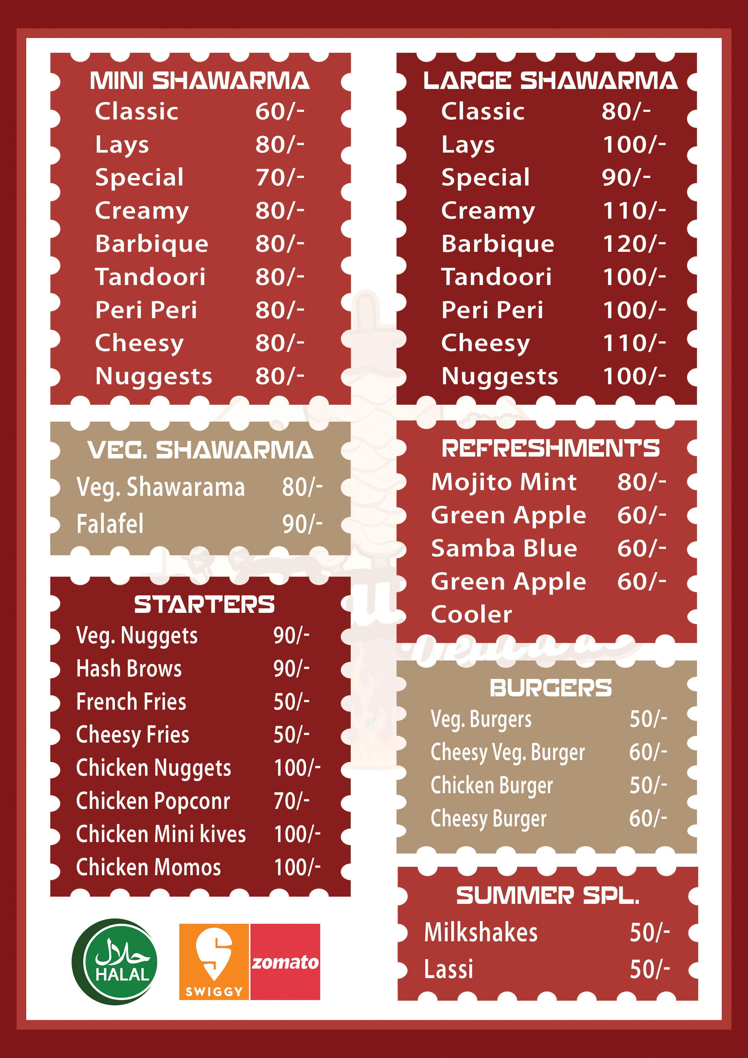 The Shawarma Delicious Menu Card A4 Design by Kings on Dribbble