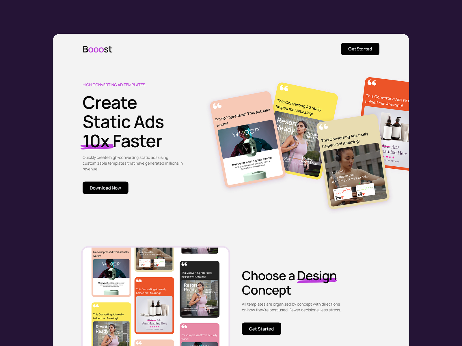 Landing Page Layout | Ad Templates | Advertising Concepts by Olya Didyk ...
