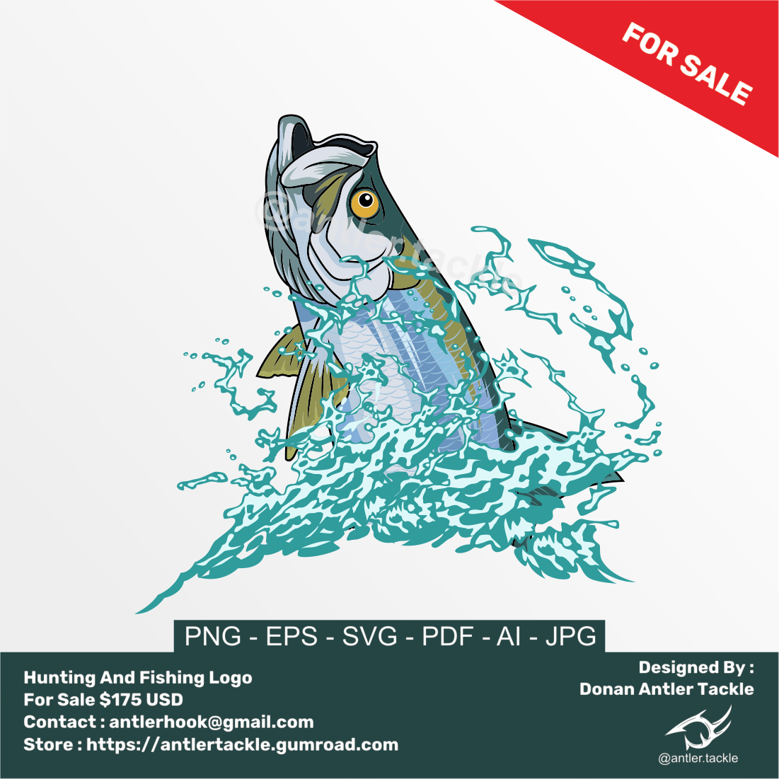 Tarpon Fishing Illustration Design by Antler Tackle on Dribbble