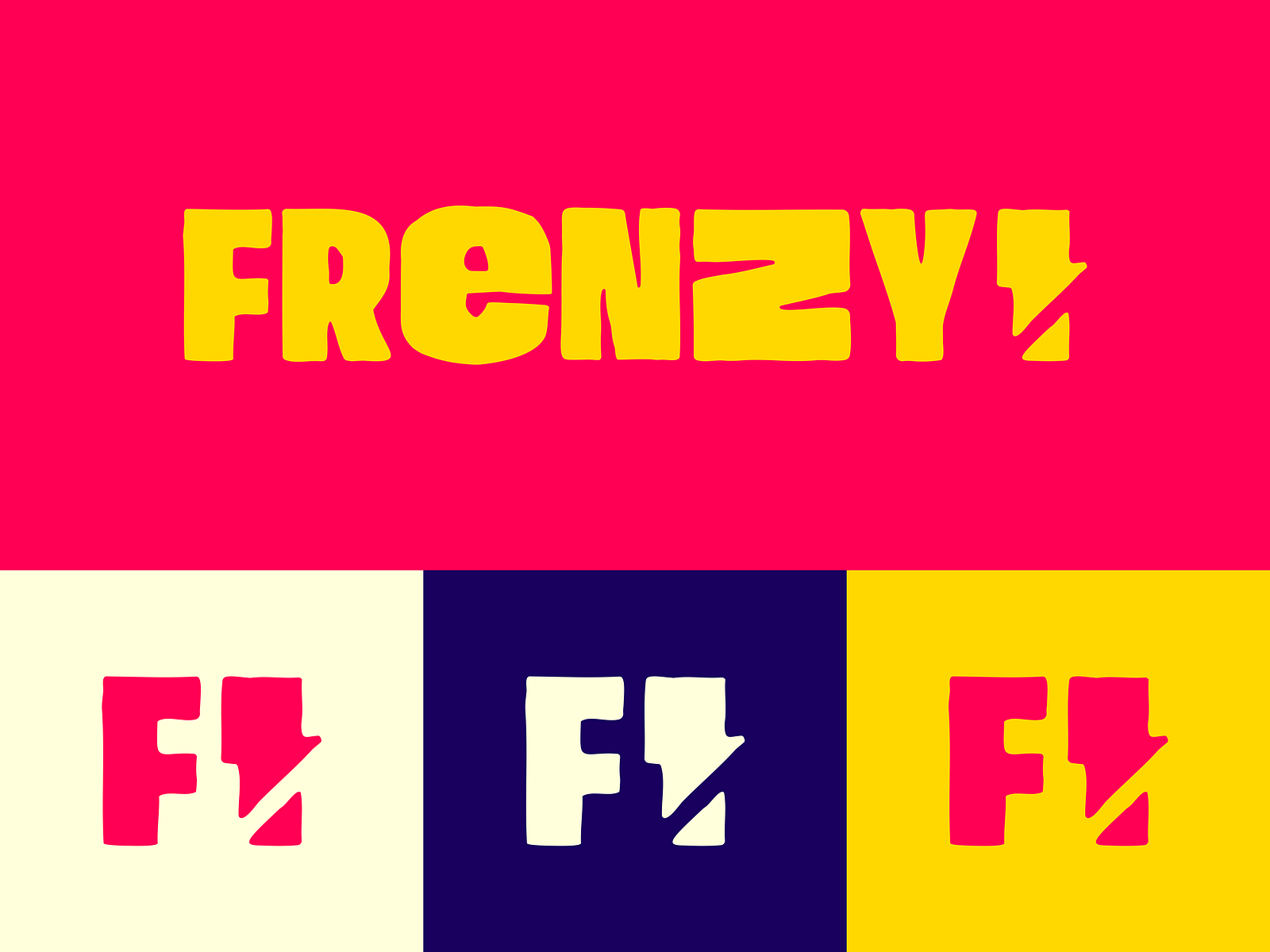 FRENZY! Logo with small version / color variations by Yaroslav Ruban on ...