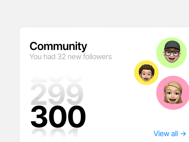 Community Widget by Mohammad Hadizadeh on Dribbble