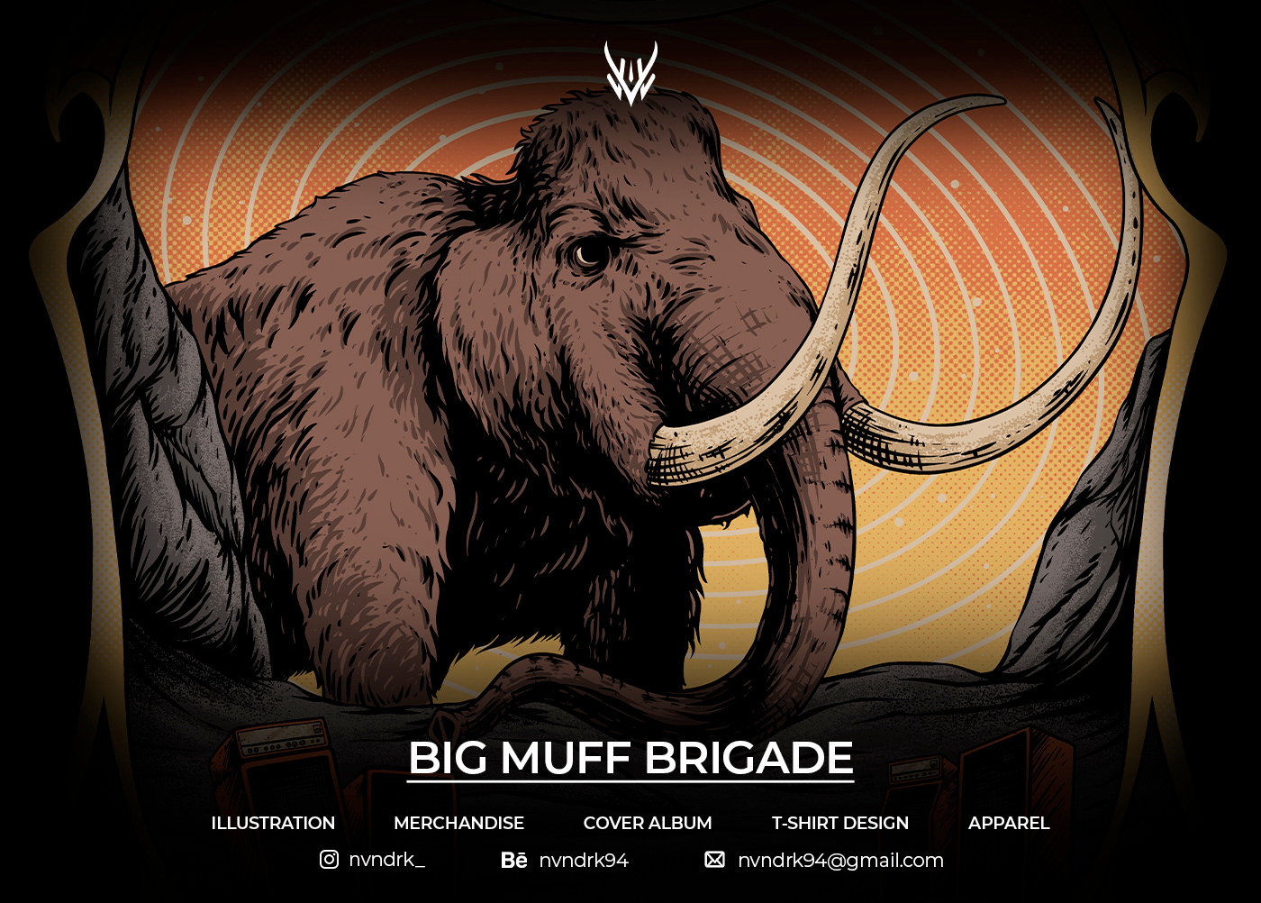 BIG MUFF BRIGADE BAND #1 by novendrika on Dribbble