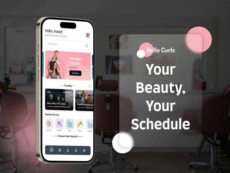 Salon and Spa Booking mobile app I UI/UX design by Pradip Thakar on Dribbble