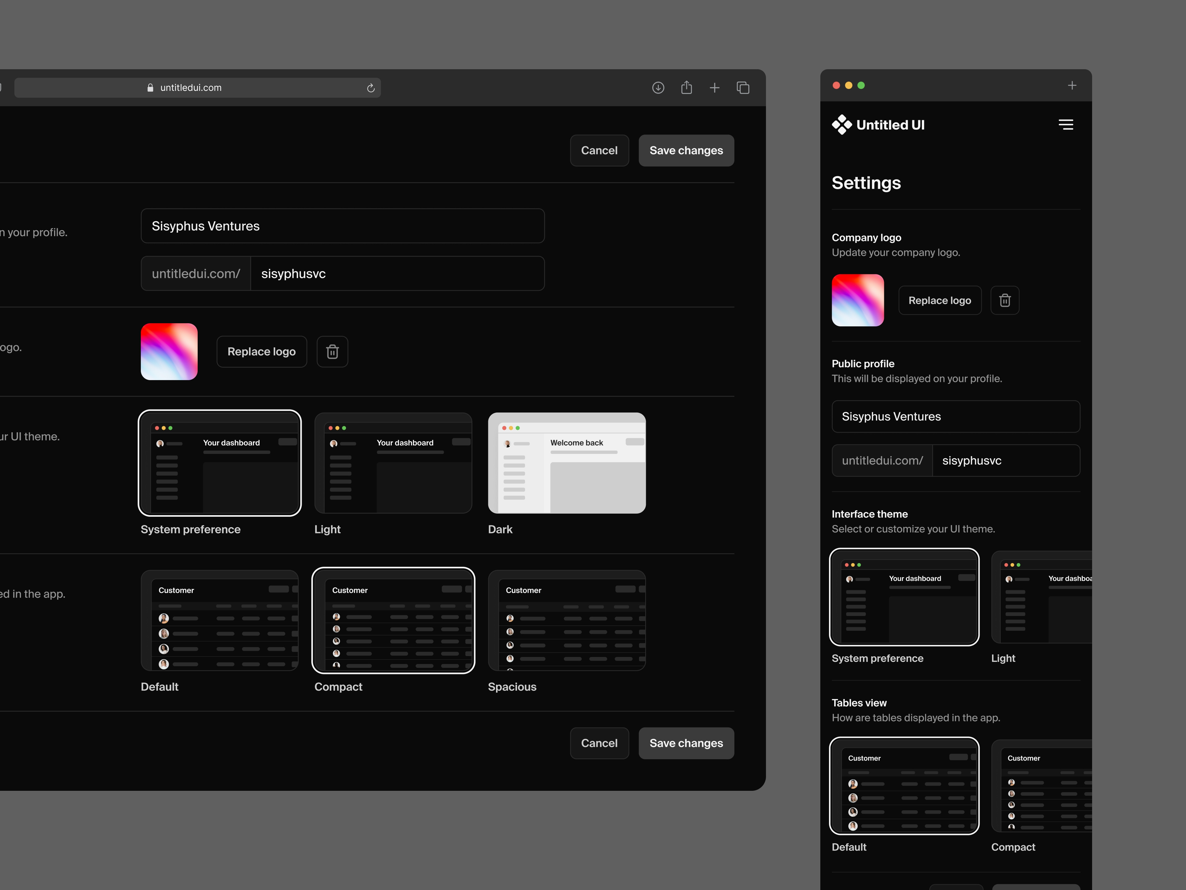 Settings page — Untitled UI by Jordan Hughes® on Dribbble