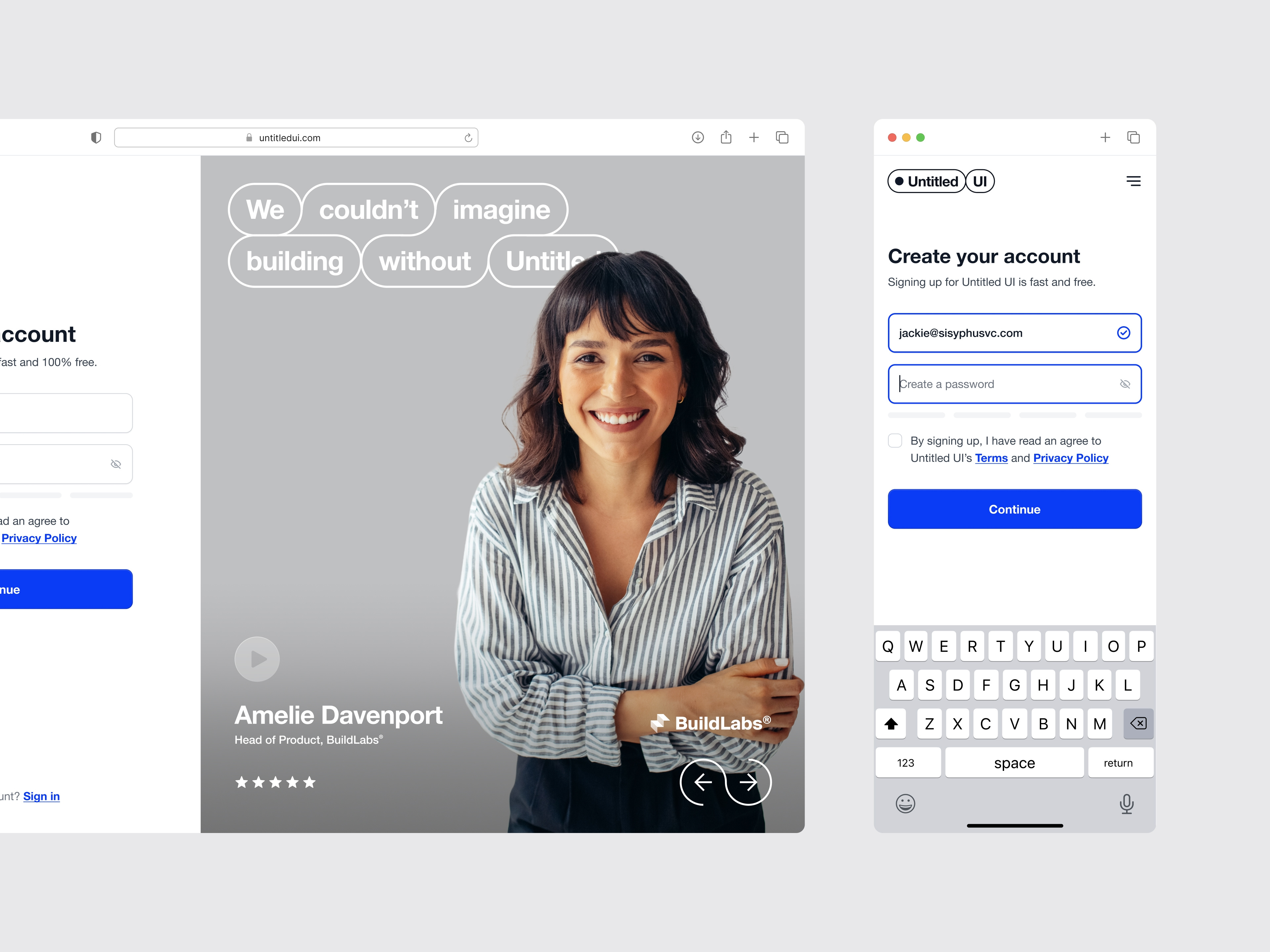 Create your account — Untitled UI by Jordan Hughes® on Dribbble