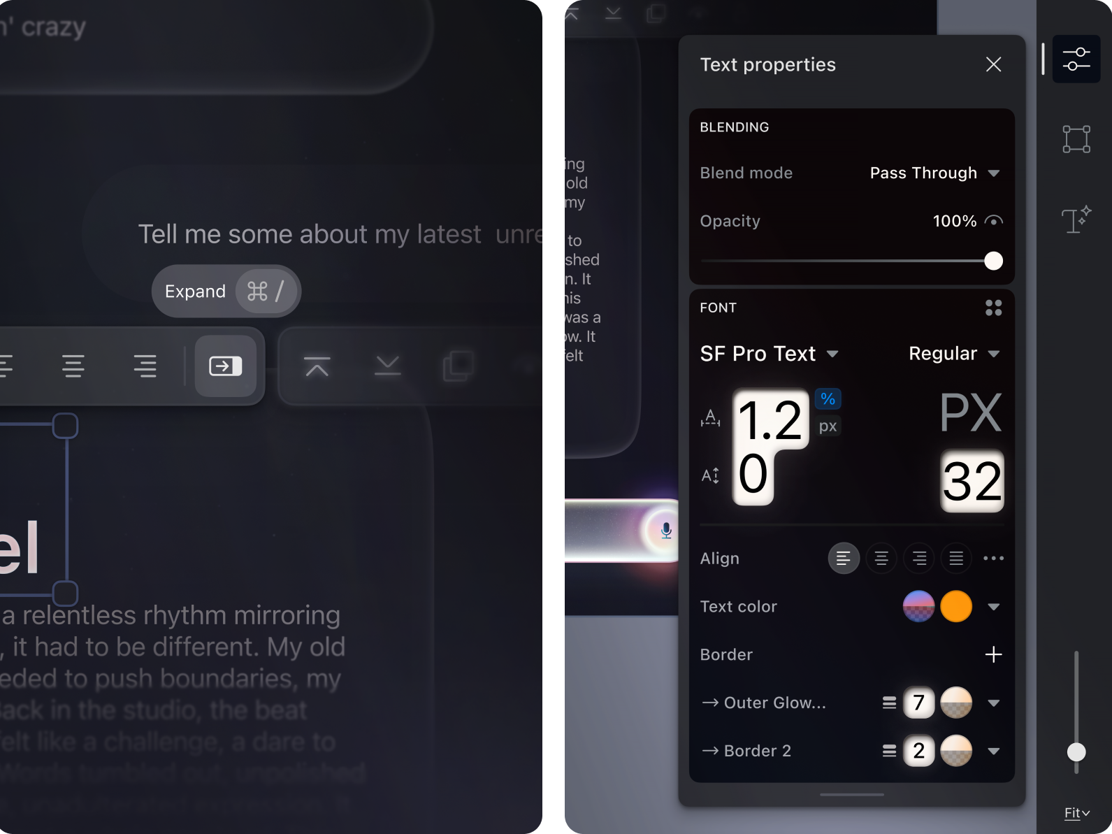 Text Editor - Font Properties Panel and Generative AI Rich Text by ...