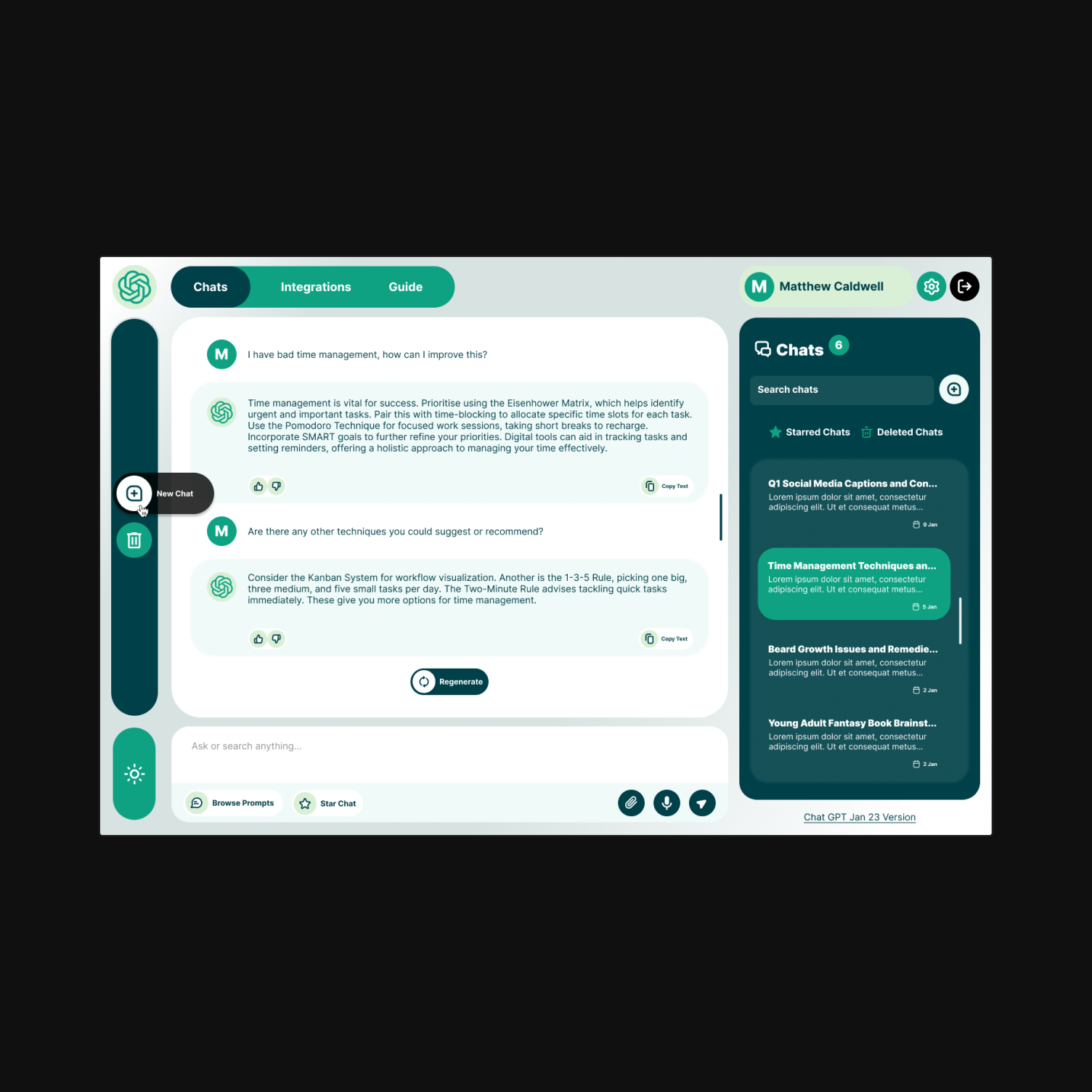 Chat GPT ++ | A redesign of ChatGPT by Michael on Dribbble