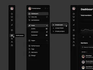 Dark UI designs, themes, templates and downloadable graphic elements on ...