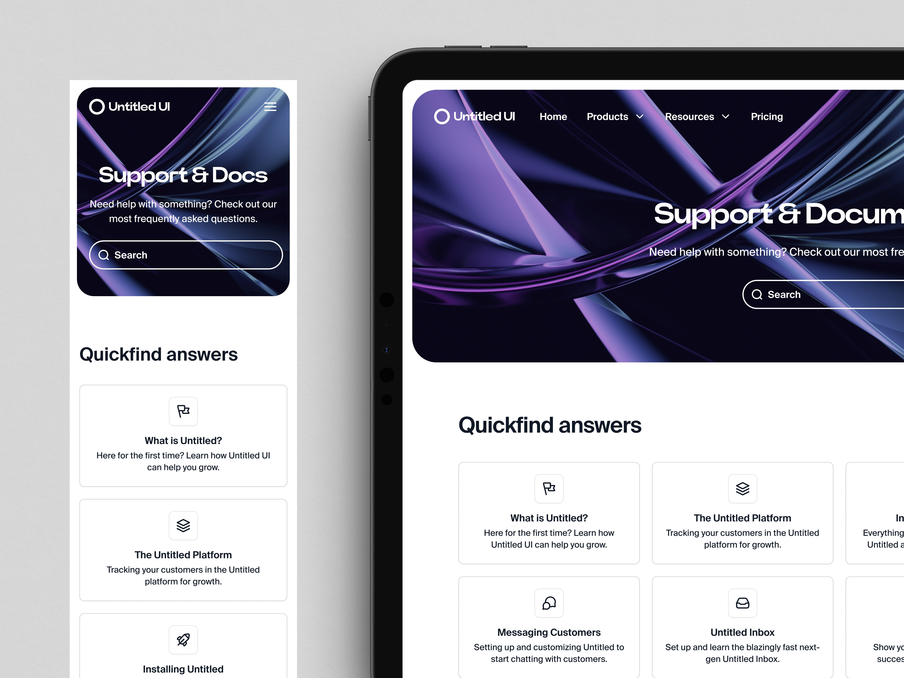 Support & Documentation — Untitled UI by Jordan Hughes® on Dribbble