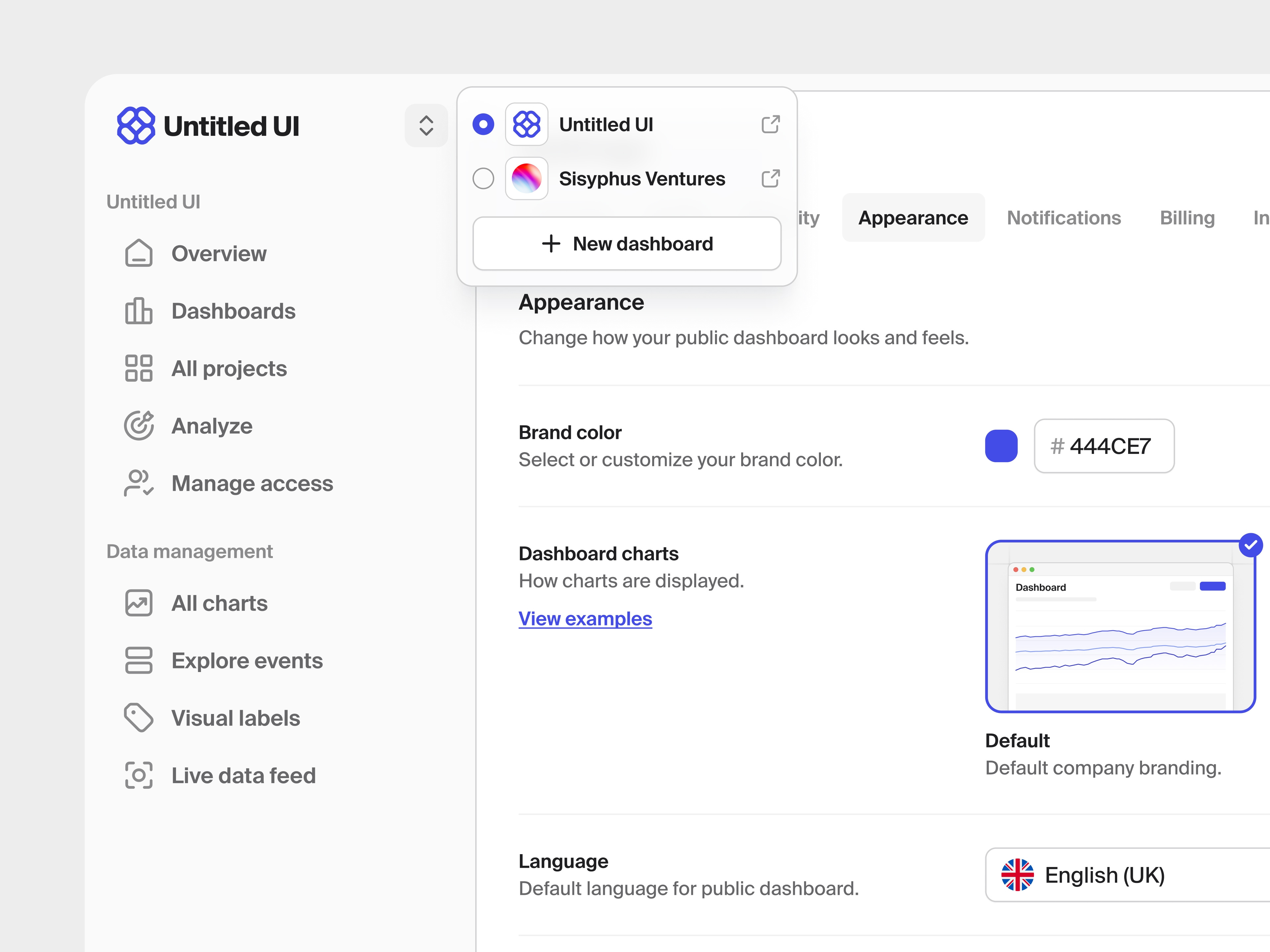 Appearance settings — Untitled UI by Jordan Hughes® on Dribbble