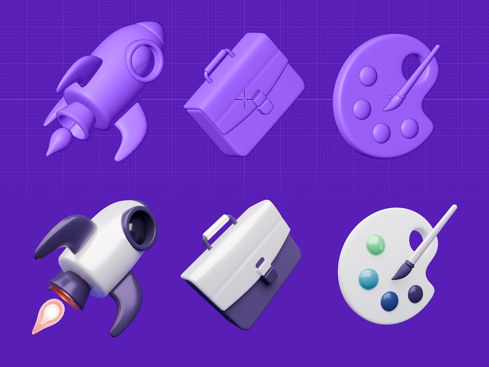 3D Iconography for Personal Brand Website by George Beresford on Dribbble