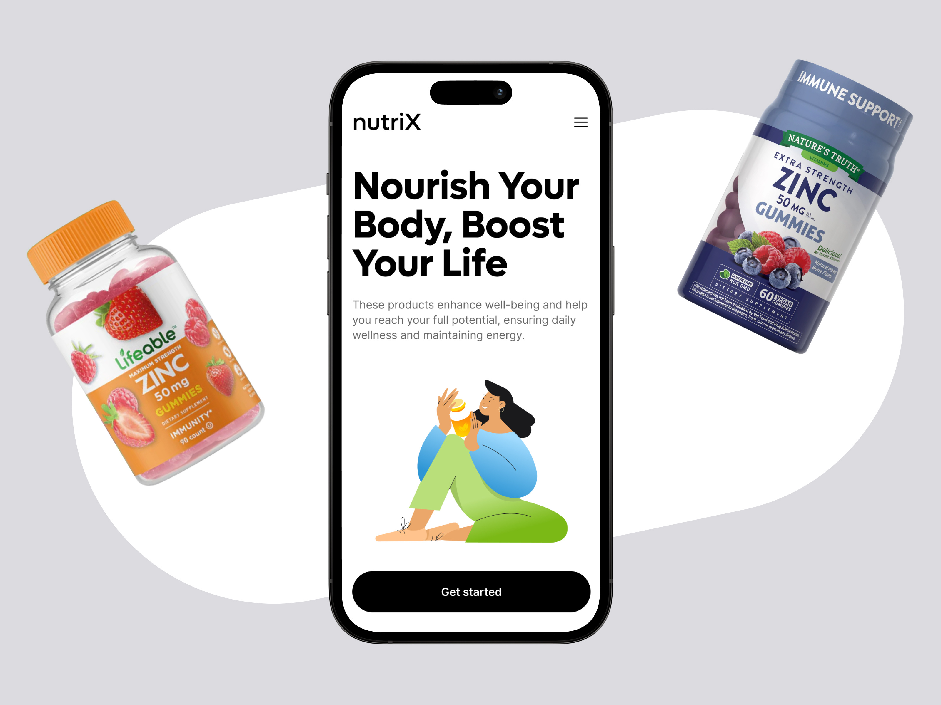 nutriX ecommerce interaction by Taras Migulko for Emote on Dribbble