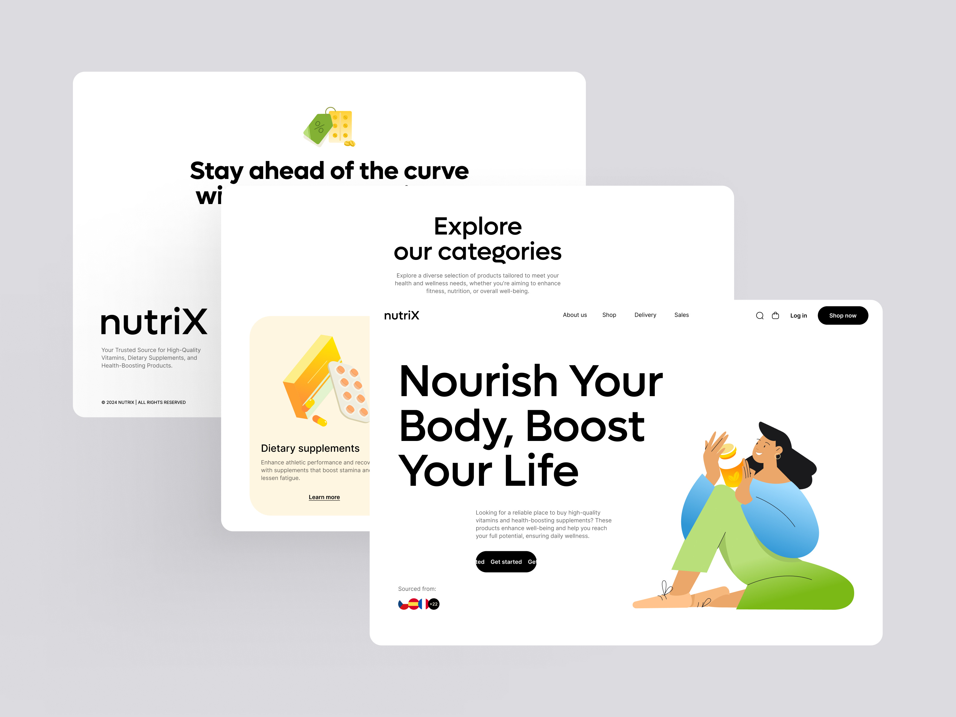 nutriX ecommerce interaction by Taras Migulko for Emote on Dribbble