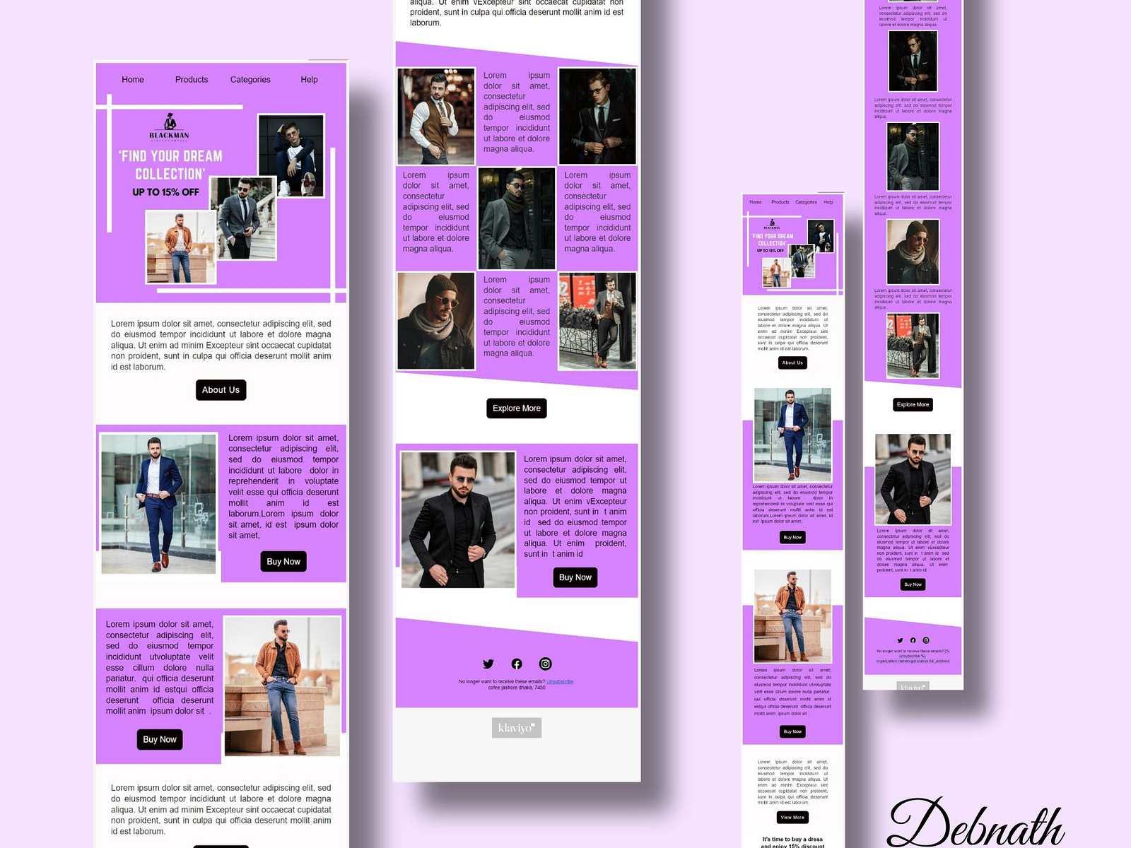 Klaviyo Email Template Design By Tanmoy Kumar Debnath On Dribbble