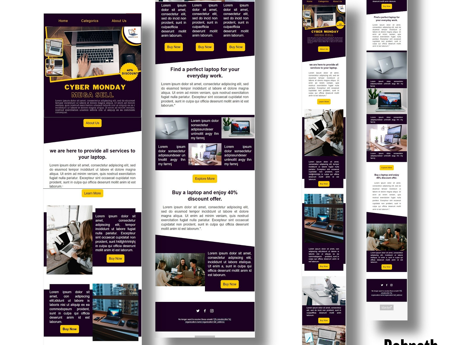 Klaviyo Email Template Design By Tanmoy Kumar Debnath On Dribbble