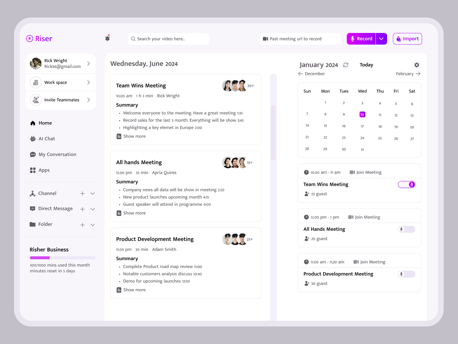 AI web application for transcription and note-taking service by Rajib ...