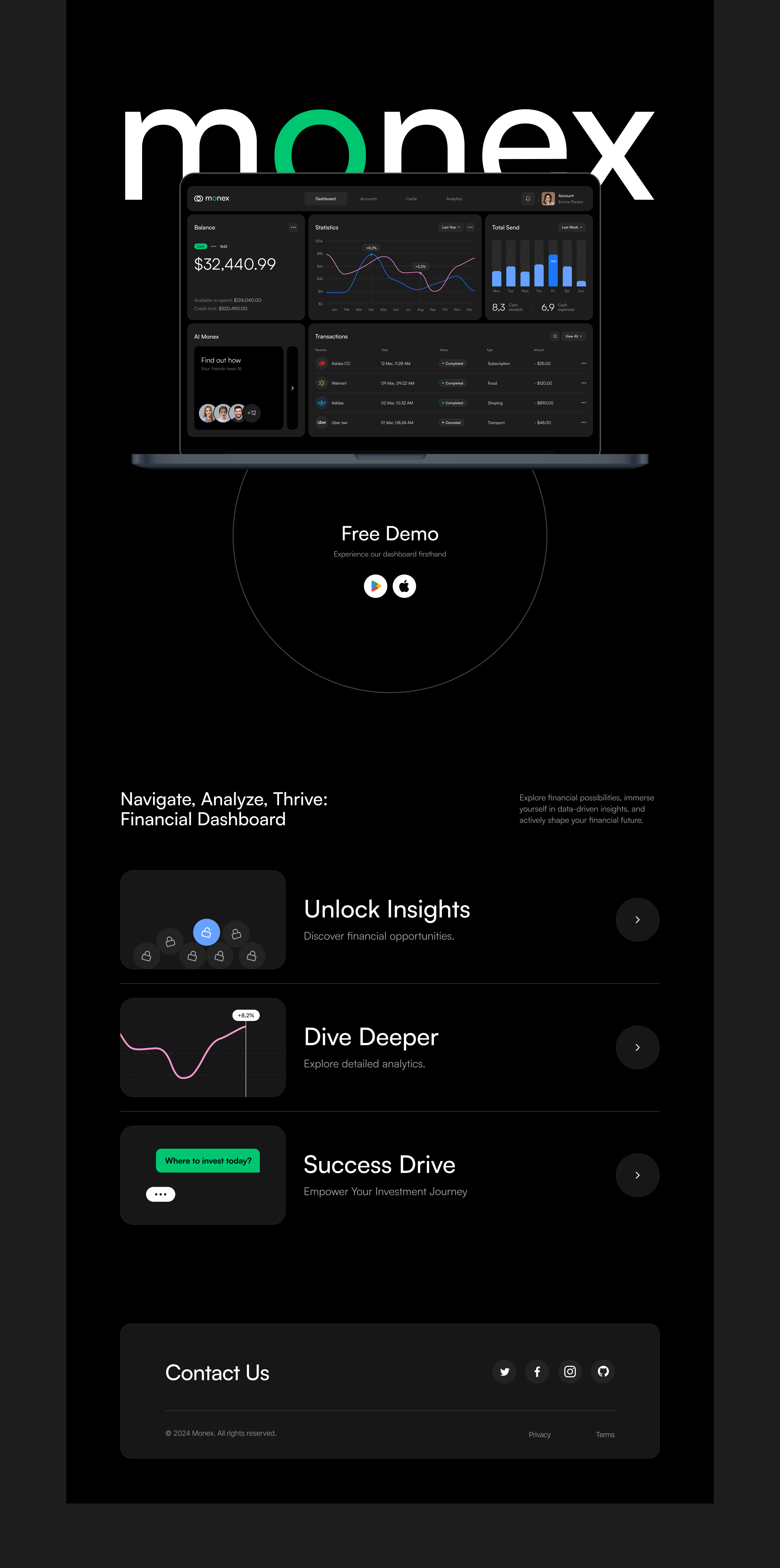 Monex - Website design for the financial management platform by ...
