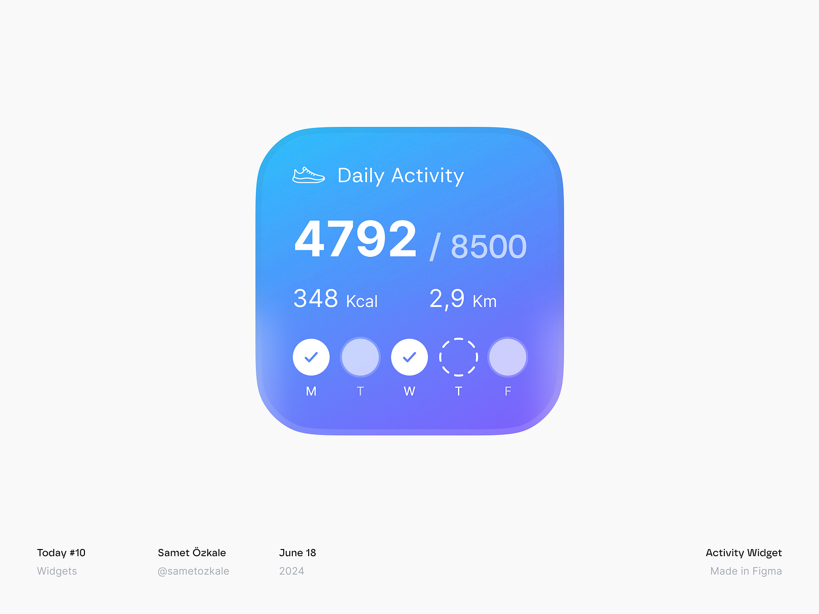 Activity Widget By Samet Ozkale On Dribbble 