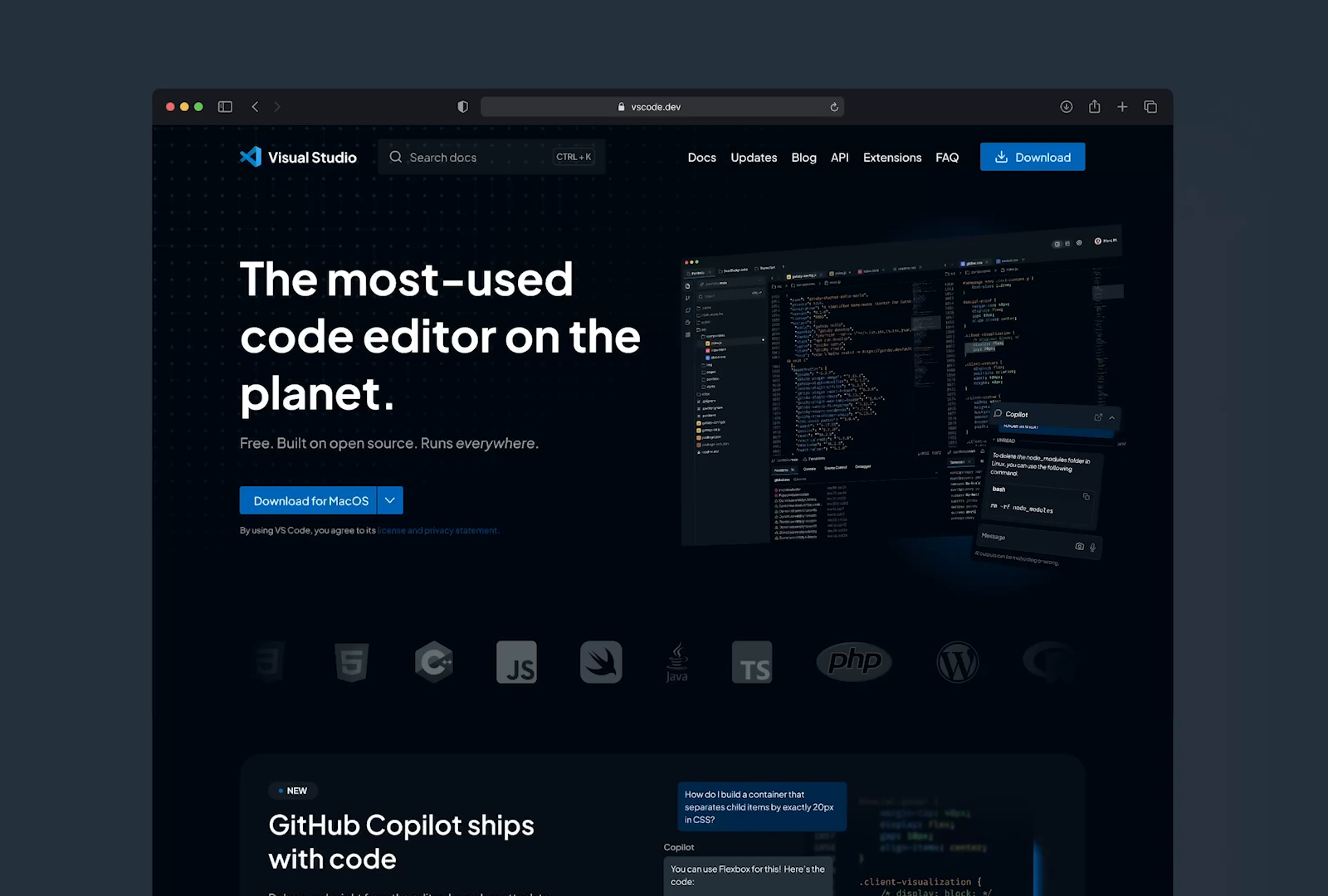 VSCode Website Redesign Concept by Marc McDougall on Dribbble