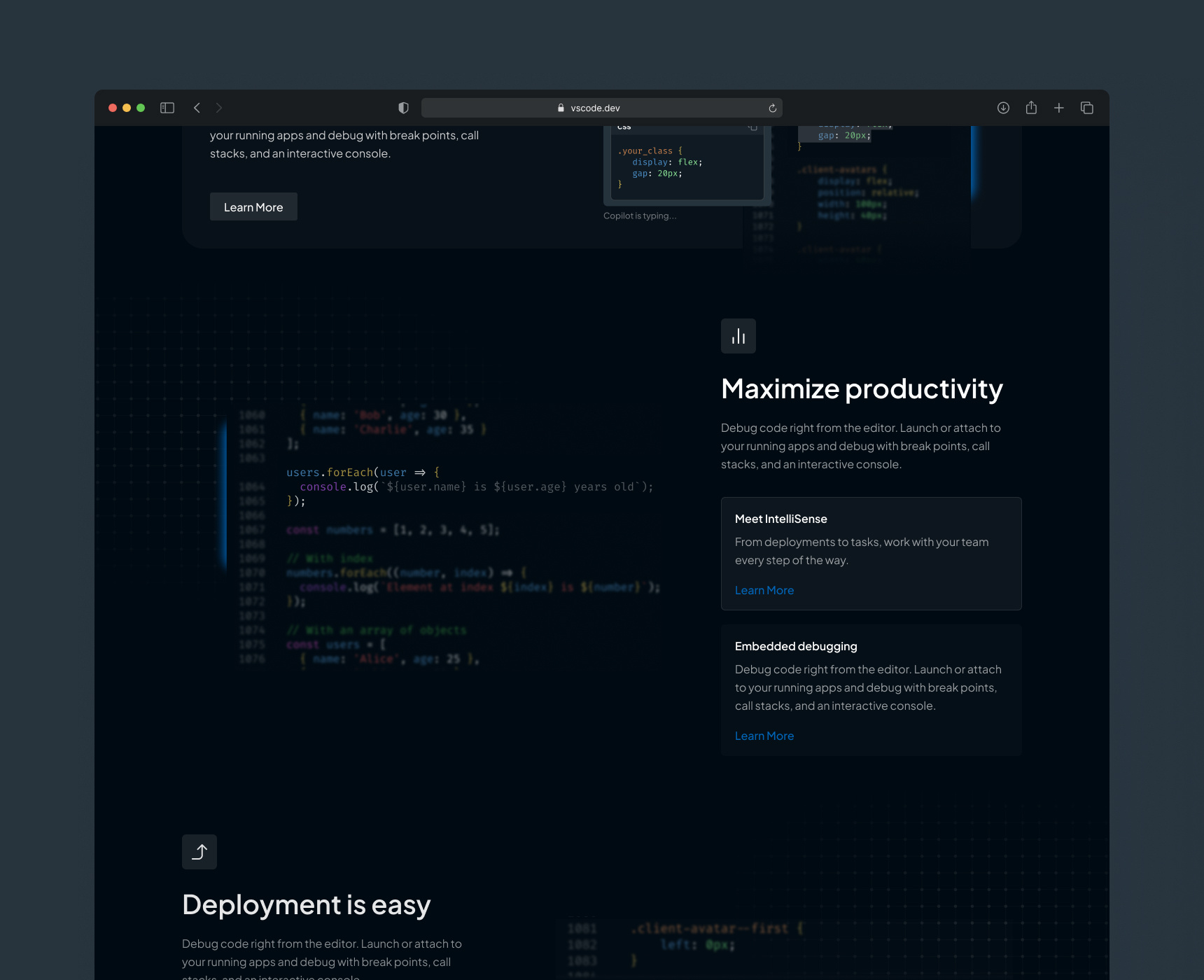 VSCode Website Redesign Concept by Marc McDougall on Dribbble