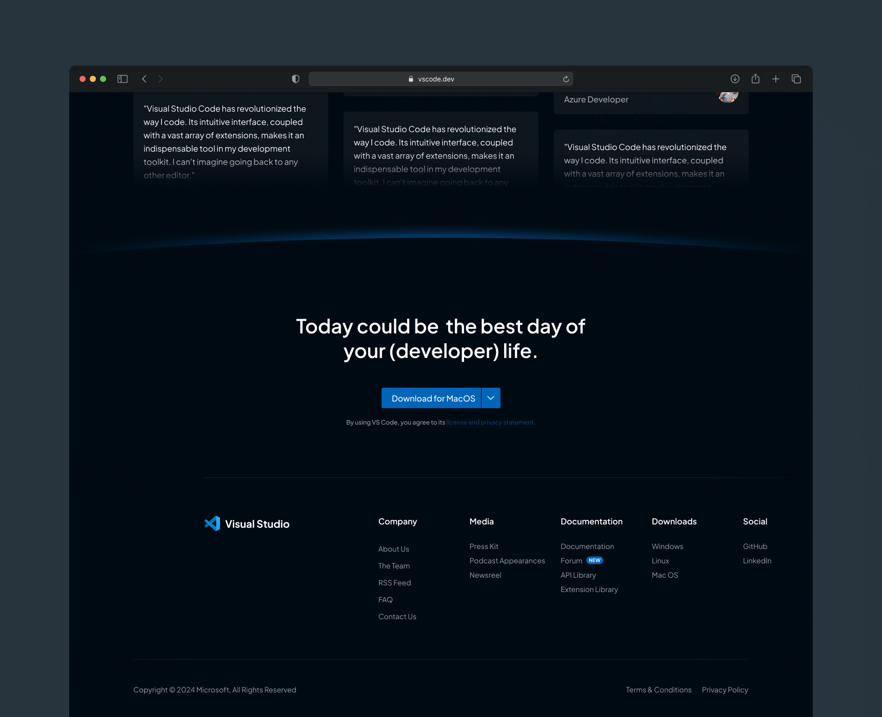 VSCode Website Redesign Concept by Marc McDougall on Dribbble