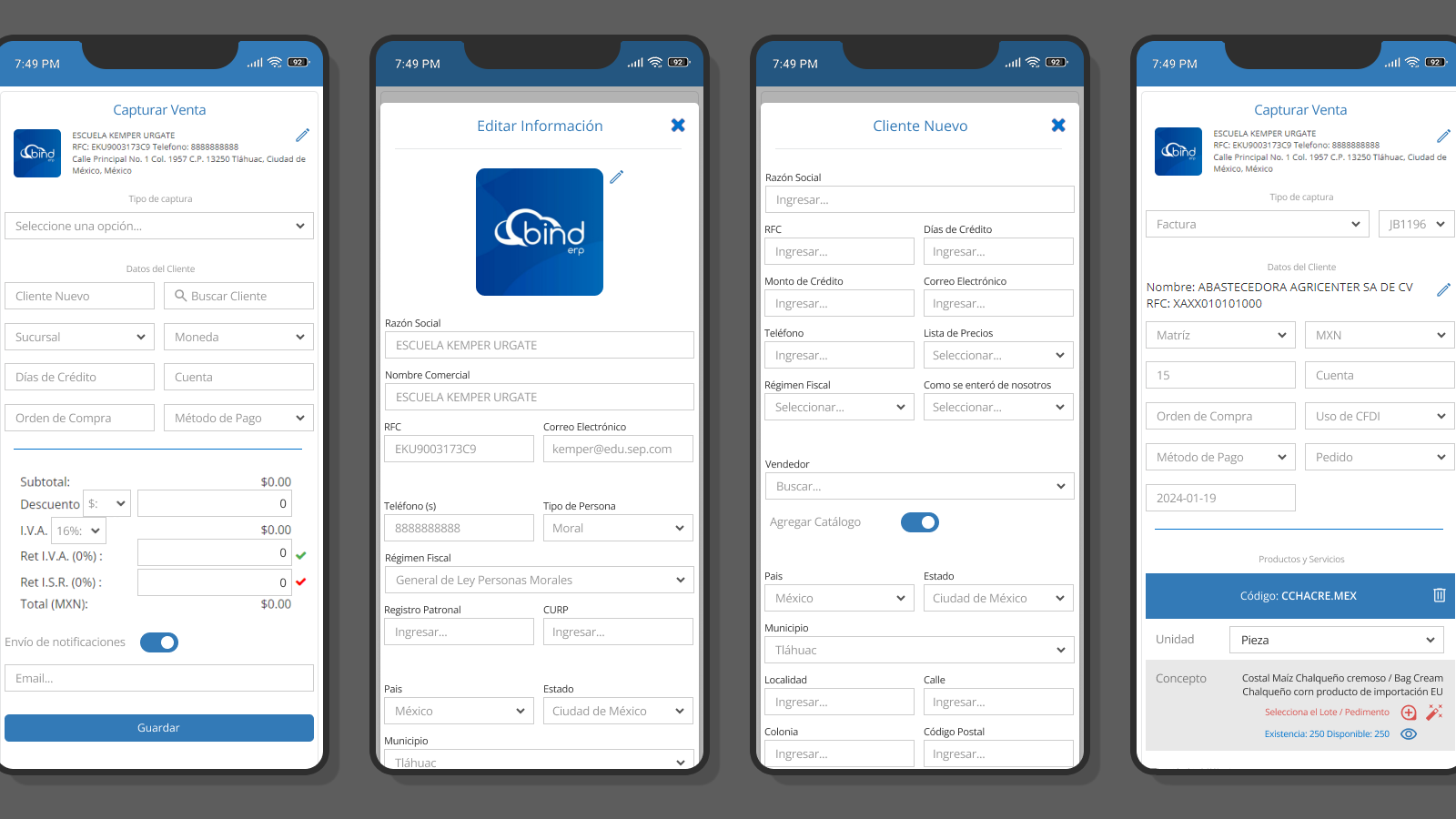 Bind ERP Mobile app (UX-UI) by Adrian_Salcedo on Dribbble