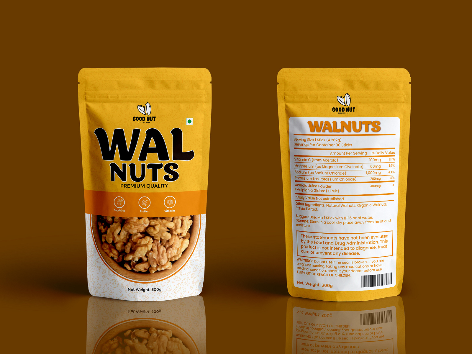 Nuts Pouch Packaging Design by Ankhi Aktar on Dribbble