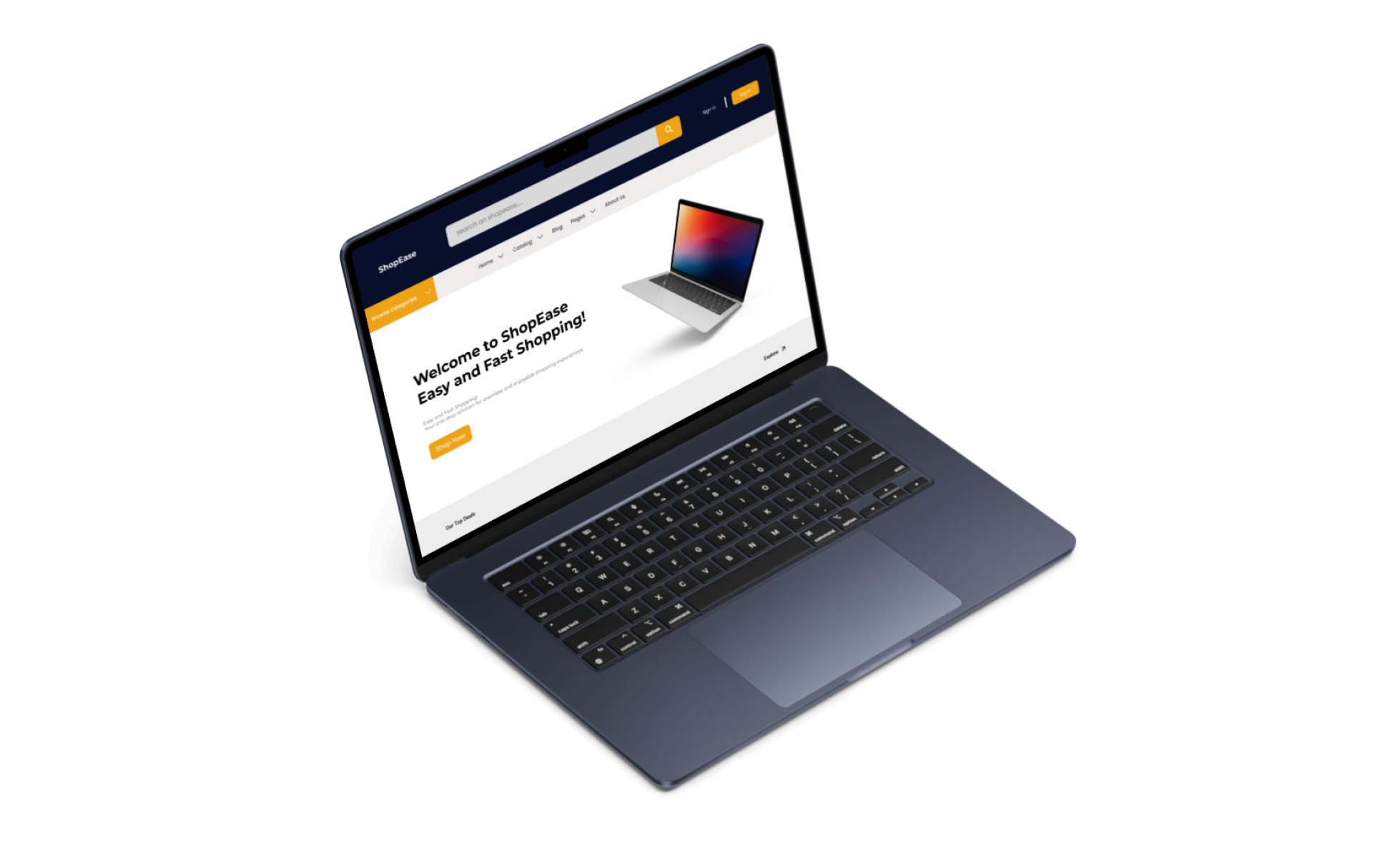 E Commerce Website - ShopEase Landing Page by Mohammad Satriyo W on ...