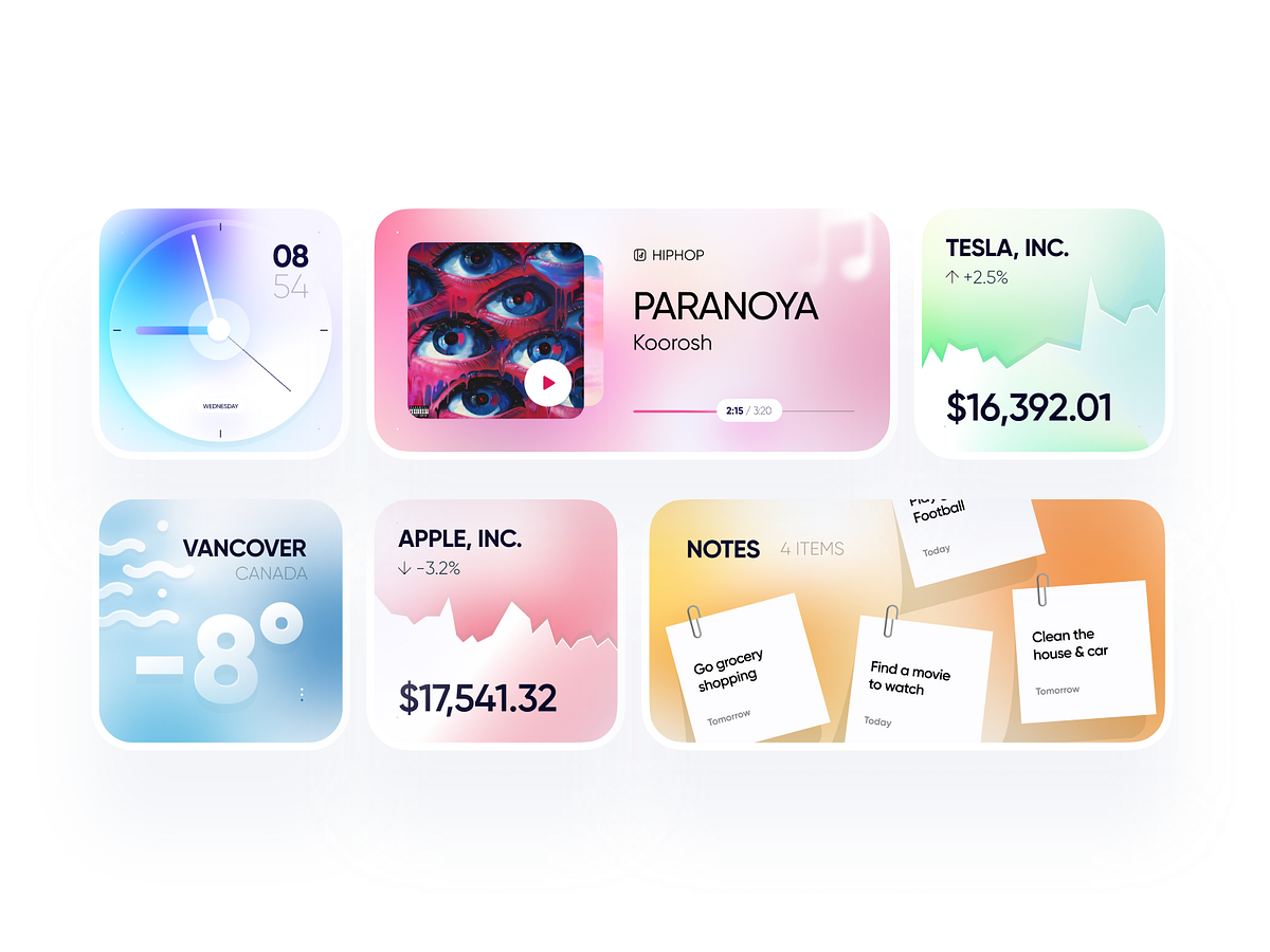 Browse thousands of Widget images for design inspiration | Dribbble