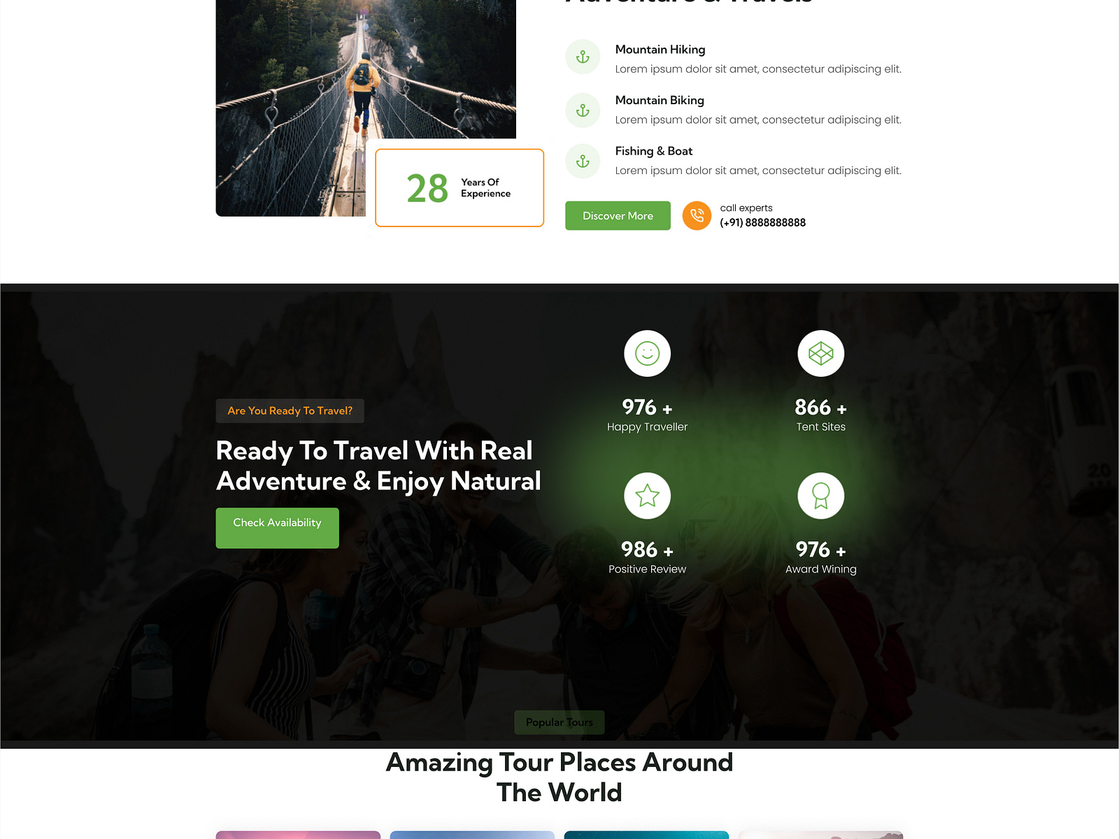 Trektrips – Travel & Tour Agency One-Page Web UI (Figma)- UI UX by ...