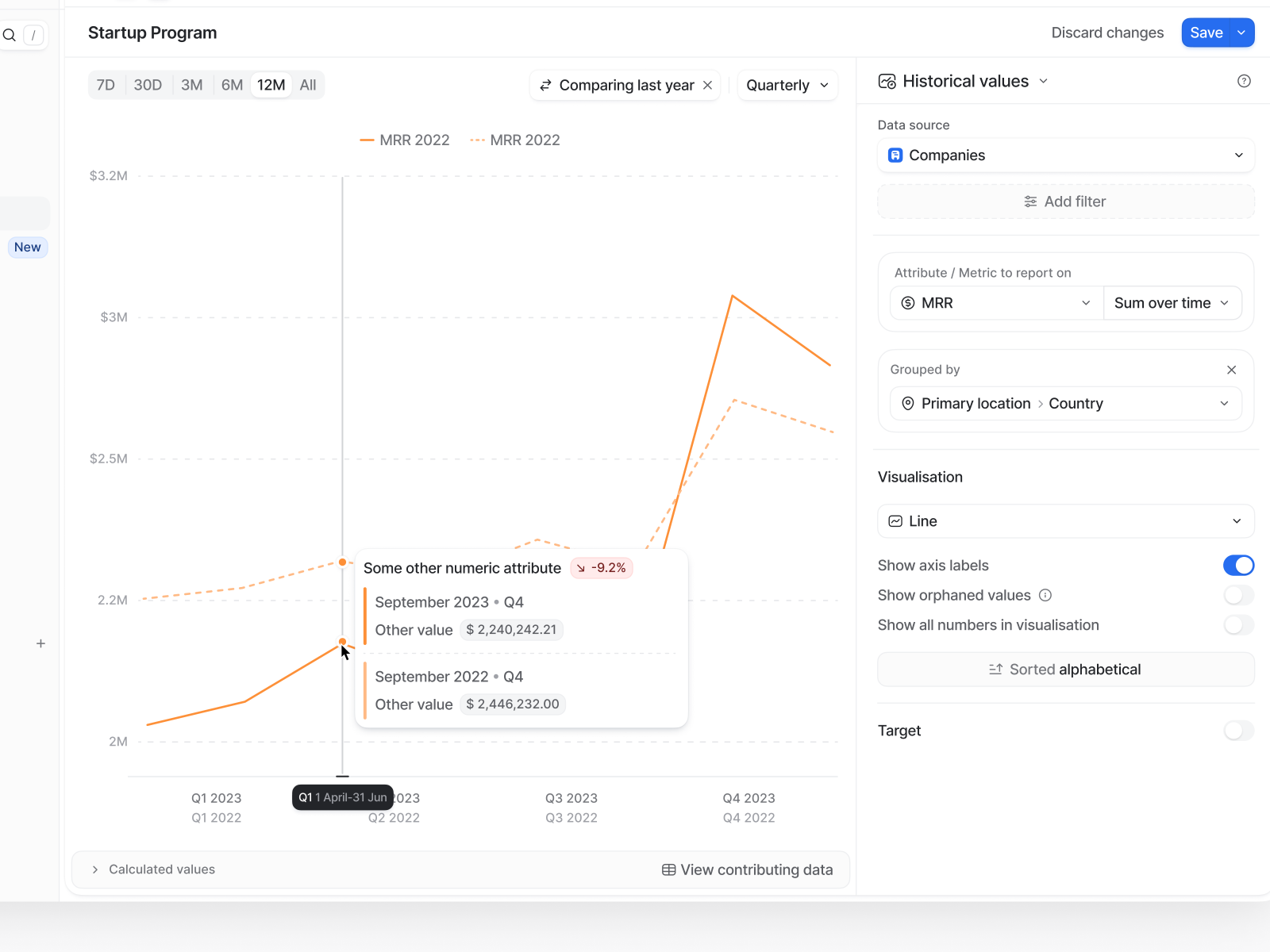 Attio – Reporting comparing over time by Julian Herbst for Attio on ...