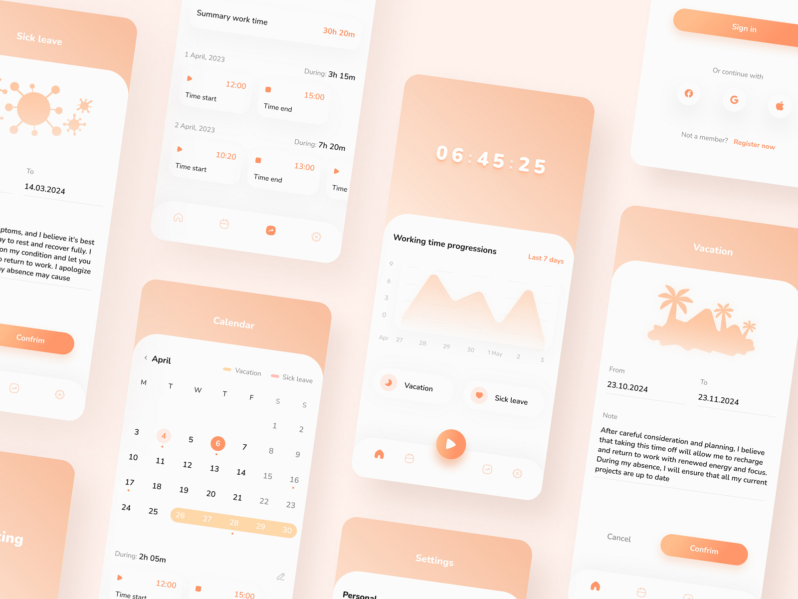 Time Tracker Design by Gadir @ Toofan on Dribbble