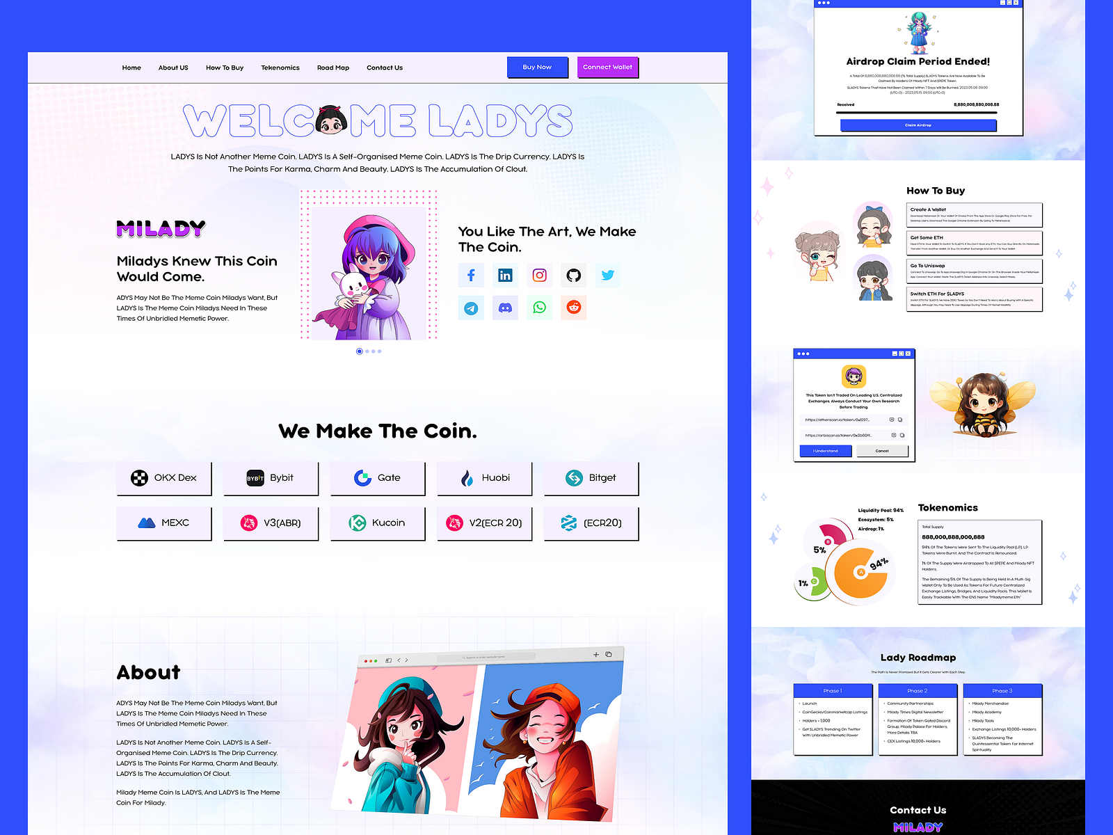 Milady Meme Coin HTML & Tailwind CSS Web Template by allclonescript on ...