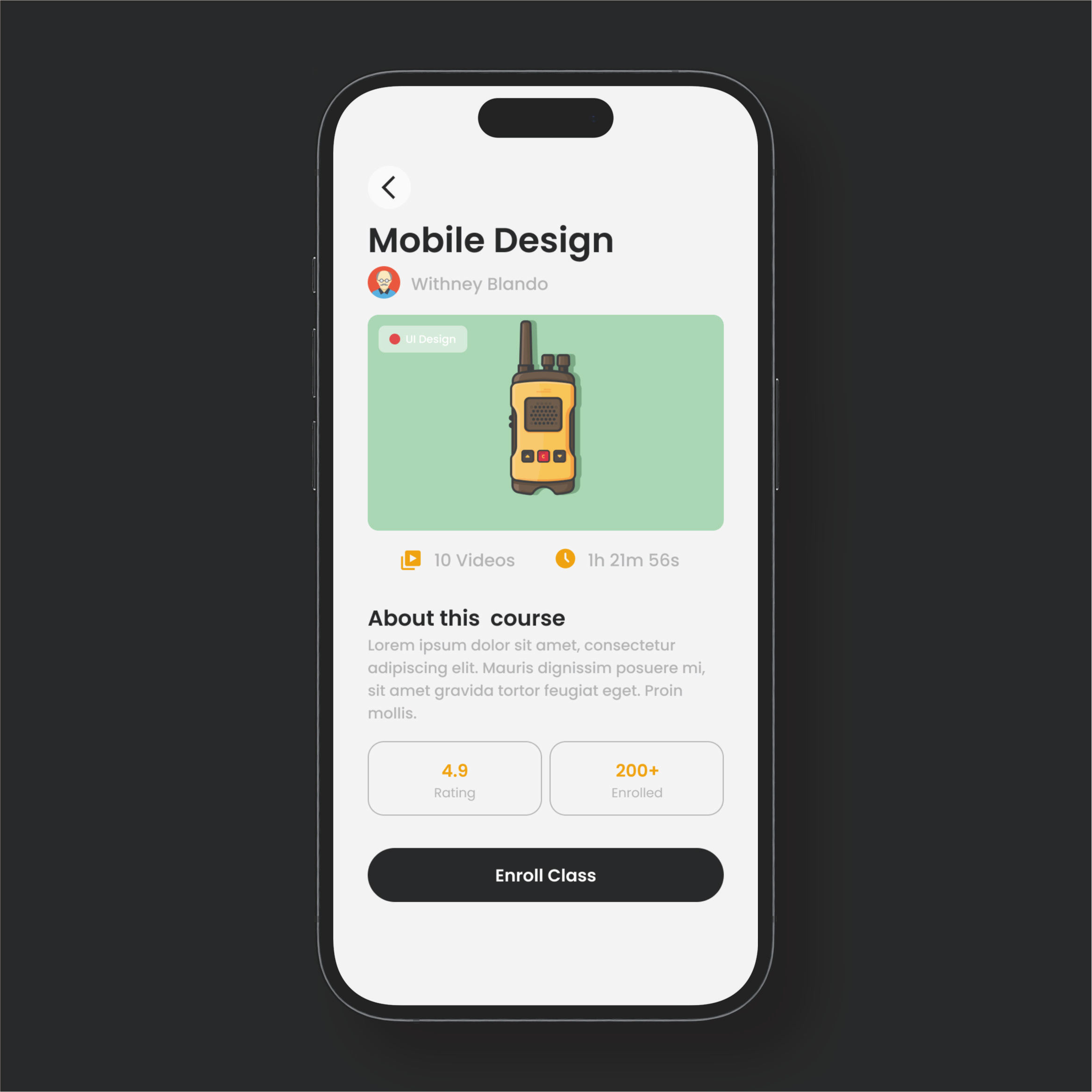 Mobile App - Online Class UI Design by Akbar Setyawan on Dribbble