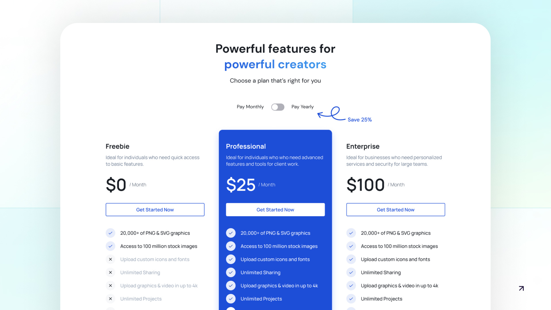 Pricing UX designs, themes, templates and downloadable graphic elements ...