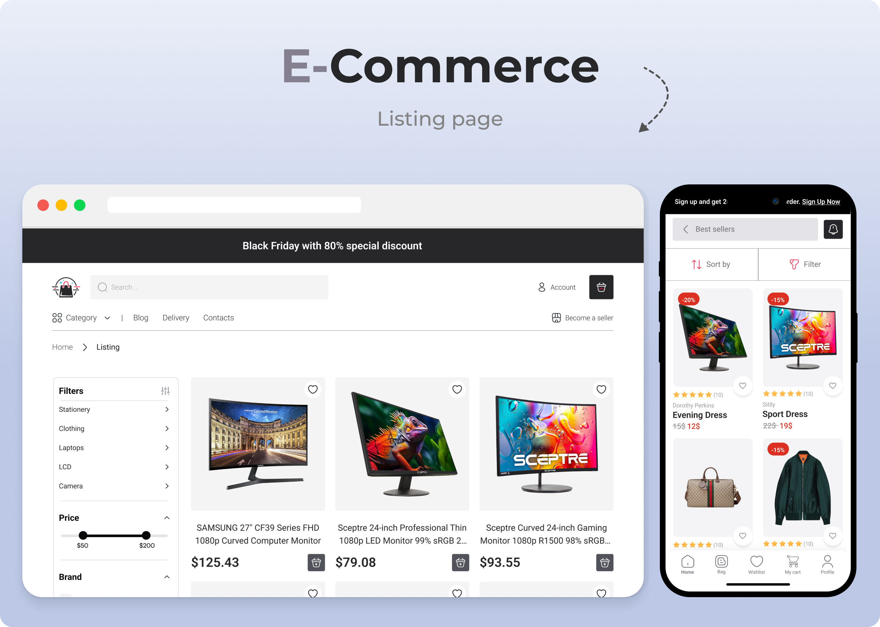 E-Commerce website | Products by Idealink on Dribbble