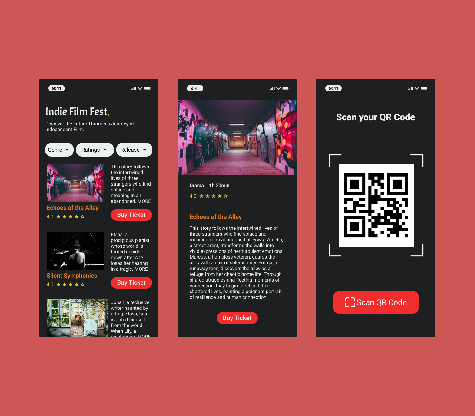 Indie Film Fest App by Samira Alston on Dribbble